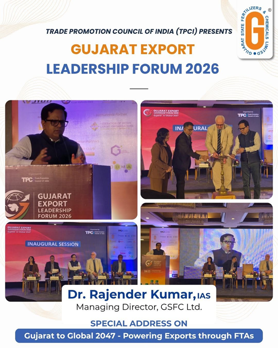 GSFC MD addresses Gujarat Export Leadership Forum 2026 - BureauGram News